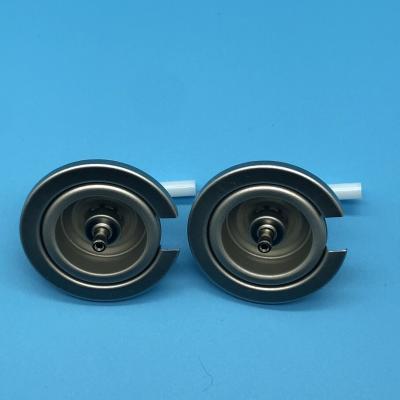 China Brass Butane Gas Valve CGA 600 Inlet Black Handle Stainless Steel Spring for Gas Stove for sale