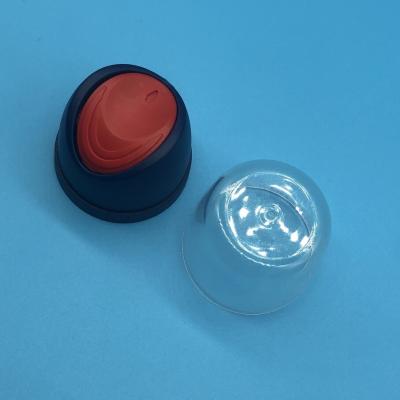 China Jincheng JC-7782 Aerosol Actuator 33mm PP POM Spray Cap with Extension Tube Black Red for sale