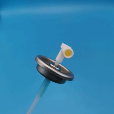 China 1 Inch Metered Aerosol Valve Precision Dose 0.1mL for Pharmaceutical Cosmetic Sprays for sale