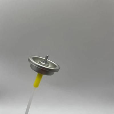 China Metered Aerosol Valve 120mcl Spray Rate One Inch Air Freshener Inverted Use Silver for sale