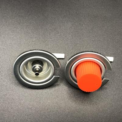 China FUTURE Butane Gas Valve Brass CGA 600 Inlet for Double Gas Stove Black Handle for sale