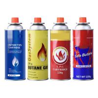 China Jincheng Butane Gas Canister 220g 227g Straight Wall for Camping BBQ Cooking for sale