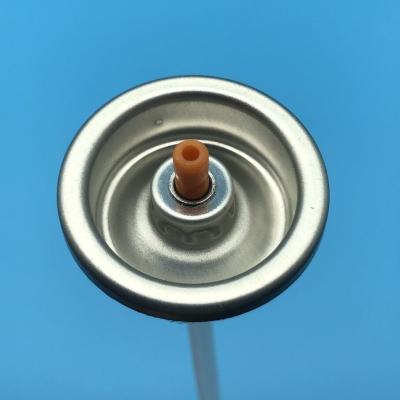China WD-40 Style Aerosol Valve 1 Inch Mounting Cup with Stainless Steel Spring for Multipurpose Lubricants for sale