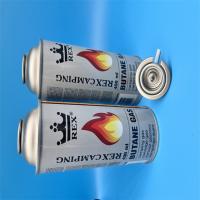 China Empty Butane Fuel Canister 360° Dual Valve Refillable Aerosol Can 250ml for Lighters Torches for sale