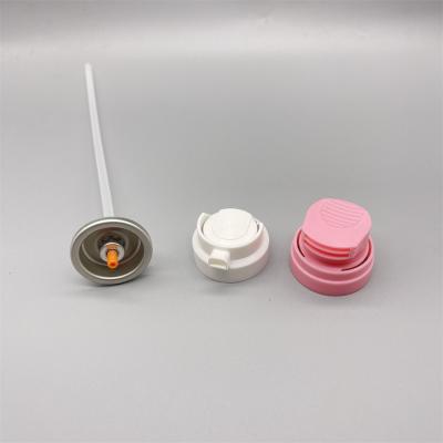 China 1 Inch Shaving Foam Aerosol Valve and Actuator 360 Degree Dispensing for Men Women Shaving Cream for sale