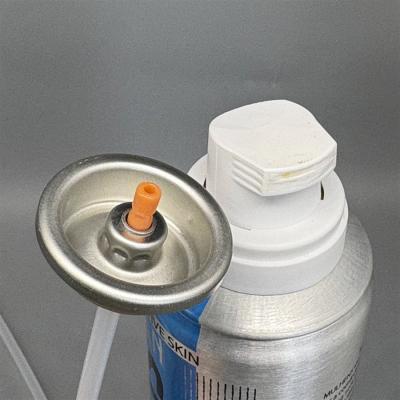 China Deluxe Shaving Foam Valve 1 Inch Aerosol Can Double Orifice Stainless Steel Spring for sale
