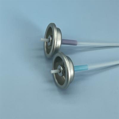China 1 Inch Metered Aerosol Valve 20mm Adjustable Spray Rate 30-120μL Precise Dosing Custom Actuator for sale