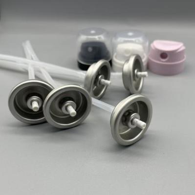China One Inch Aerosol Valve for Powder Dry Shampoo Tinplate 1 Inch Mounting Cup for sale