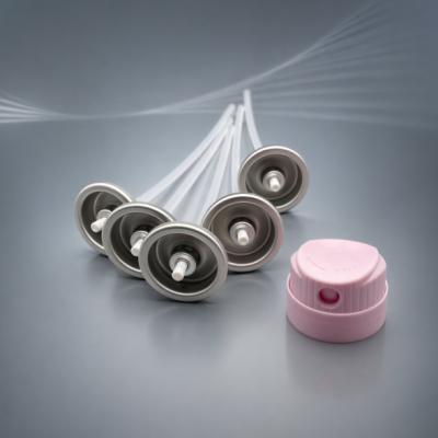 China 1 Inch Tinplate Aerosol Valve for Dry Shampoo Upright Inverted Use Even Dispensing 52mm for sale