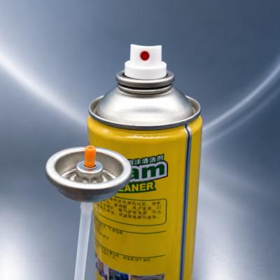 China 1 Inch Foam Aerosol Valve Assembly Metal Plastic 57mm 65mm Cap Options for sale