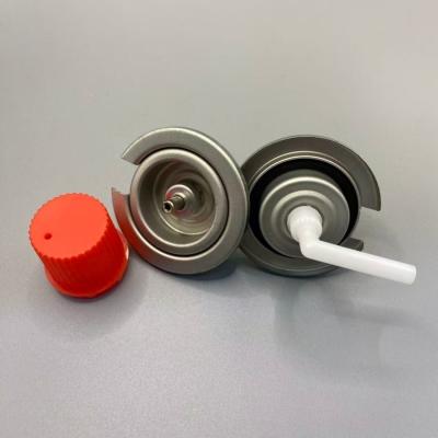 China Aerosol Butane Gas Valve with Leak-Proof DNM Nozzle High-Pressure Tolerance 360-Degree Operation for sale