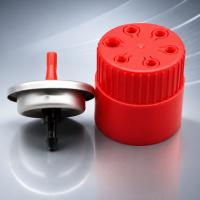 China Precision One Inch Butane Refill Aerosol Valve with Red Plastic Stem and Buna Gasket for sale