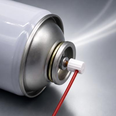 China Precision One Inch High-Pressure Stream Tinplate Aerosol Valve for Carburetor Cleaner Applications for sale