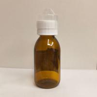 China Amber Glass Bottle 80ml with CRC Cap Safety Ring Child Resistant Packaging for sale