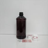 China Amber 90ml Glass Bottles with Screw Caps Transparent Dosage Covers Labels Boxes Industrial Food Packaging for sale