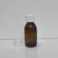 China 80ml Amber Glass Oil Bottle with Pull Ring Cap and Silk Screen Printing for sale
