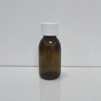 China 80ml Amber Glass Oil Bottle with Pull Ring Cap and Silk Screen Printing for sale
