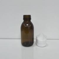 China 80ml Amber Glass Oil Bottle with Pull Ring Cap and Silk Screen Printing for sale
