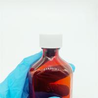China Custom PE Oval Pharmacy Bottles 4oz Amber Child Resistant Screen Printing for sale