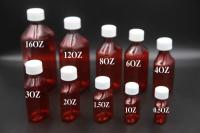 China Custom PE Oval Pharmacy Bottles 4oz Amber Child Resistant Screen Printing for sale