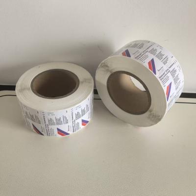 China Custom Self Adhesive Paper Labels Roll 4x6 Inch Waterproof Food Safety Stickers for Packaging for sale