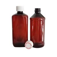 China Screen Printing PET Plastic 500ml Empty Wockhardt Cough Syrup Bottle with QR Code Seals for sale