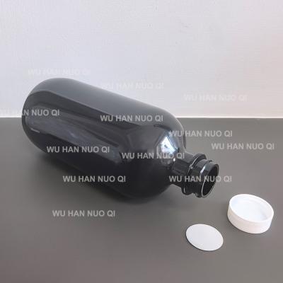 China Industrial Medicine 473ml Plastic Bottles 16oz Cough Syrup Bottle CRC Cap Foil Seal for sale