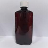China 500ml Square PET Amber Oblong Arch Cough Syrup Bottle with CRC Cap and Foil Seal for Liquid Medicines for sale