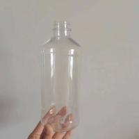 China PET Screen Printing Bottle 28-400 Neck 16 oz 500ml Amber Round Juice Container for sale