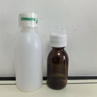China 473ml PET Plastic Empty Arch Brown Cough Syrup Bottle with White Cap and Custom Label Printing for sale