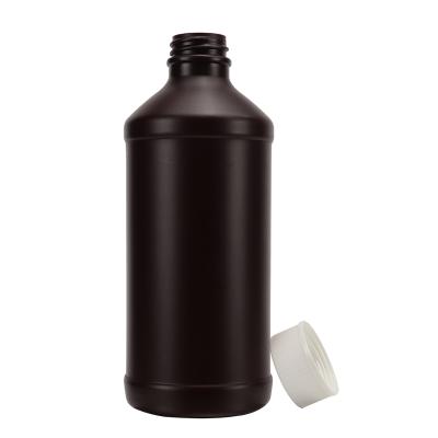 China Child Proof Cap 500ml 16oz Translucent Frost PE Liquid Medicine Bottle Leak Proof Closure for sale