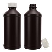 China HDPE Arch Frost Coffin Bottle 500ml Child Resistant Cap Foil Seal Liquid Cough Syrup for sale