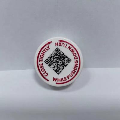 China 28mm Red Child Resistant Cap PET Base Material Screw Cap with Induction Seal for Plastic Bottles for sale