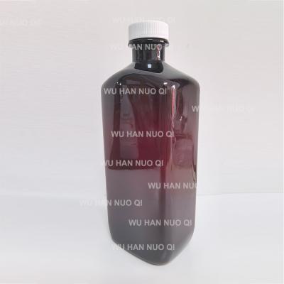 China Child Proof Cap PET Amber Bottle 500ml 16oz Liquid Syrup Red CRC Caps for sale