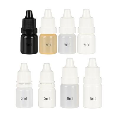 China Custom Translucent White PE Eye Drop Bottle 3ml 15ml Screw Cap Squeeze Dropper for Liquid Medicine for sale