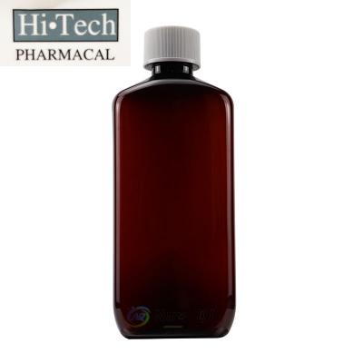 China 16oz 500ml Empty Plastic Medicine Bottle with Screw Cap and Multi Layer Booklet Label for sale
