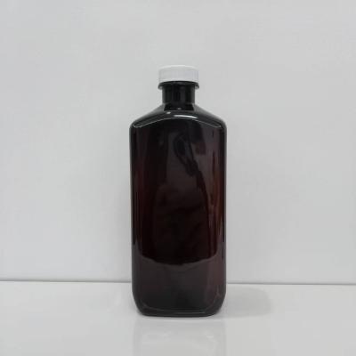 China 500ml PET Collar Plastic Bottle with 28-400 Screw Cap for Liquid Medicines Oral Solutions for sale
