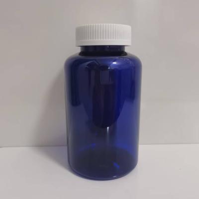 China Cobalt Blue 400ml PET Pill Packer Bottle with Child Proof Screw Cap for Liquid Medicine Storage for sale