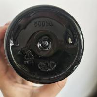 China 500ml Natural PET Boston Round Bottle 16 OZ with 28-400 Plastic Cap for Juice Packaging for sale