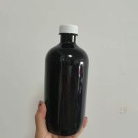 China 500ml Natural PET Boston Round Bottle 16 OZ with 28-400 Plastic Cap for Juice Packaging for sale