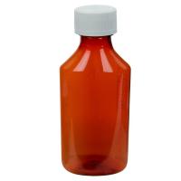 China PET Oval Prescription Bottles 0.75oz to 16oz with Child Resistant Caps for Liquid Medicine for sale