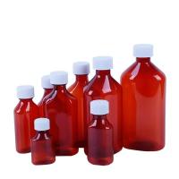 China PET Oval Prescription Bottles 0.75oz to 16oz with Child Resistant Caps for Liquid Medicine for sale