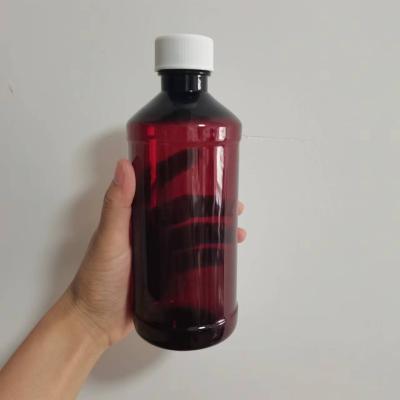 China 16oz 473ml PET Arch Plastic Bottle with Screw Cap Seals Empty Prescription Syrup Storage for sale