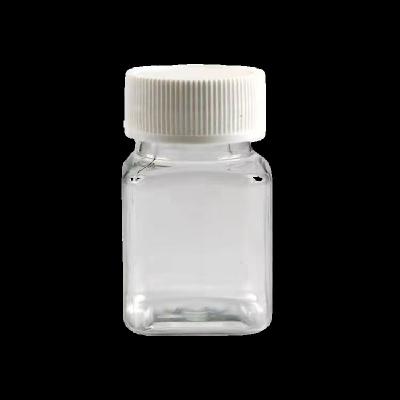 China Plastic Collar 30ml 50ml 100ml Disposable Pet Plastic Reagent Bottle Pet Polyester Sample Bottle Customized Logo for sale