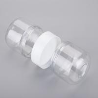 China Transparent Plastic PET Jar with Pressure Gasket Cover 2 Sides 500ml for Preserving Food Natural Aroma for sale