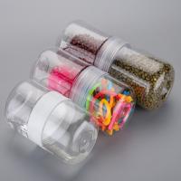 China Transparent Plastic PET Jar with Pressure Gasket Cover 2 Sides 500ml for Preserving Food Natural Aroma for sale