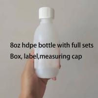 China 250ml 8oz HDPE Pharmaceutical Empty Syrup Bottle Oral Solution Packaging Plastic Bottle for sale