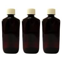 China Pharma Plastic Clear Bottle 115ml 4oz with CRC Cap Paper Box Blue Labels for Cough Syrup for sale