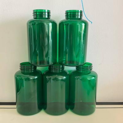 China 400ml PET Green Pill Packer Bottles with White CRC Cap for Liquid Medicine Storage for sale