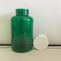 China 400ml PET Green Pill Packer Bottles with White CRC Cap for Liquid Medicine Storage for sale